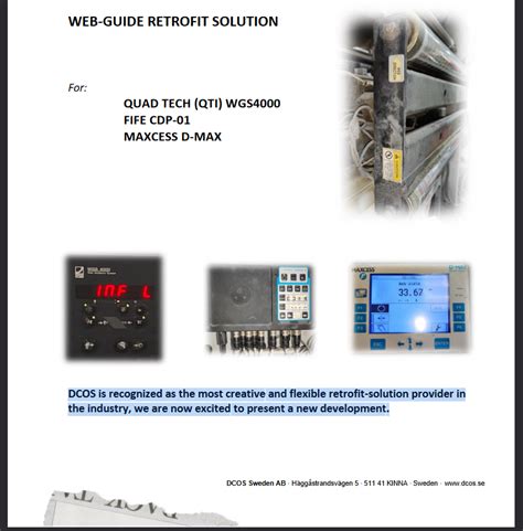 Technical Bulletin Web Guide Retrofit Solution Dcos