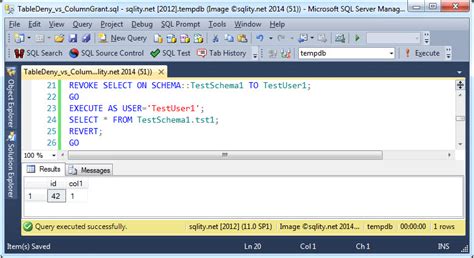 security pitfalls column level grant overrides table level deny