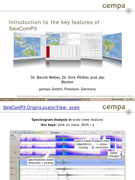 Introduction To The Key Features Of Seiscomp3 Pdf