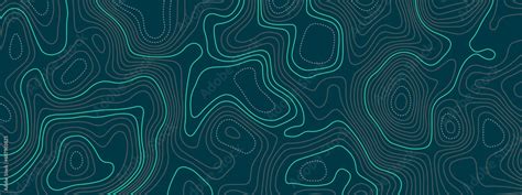 Abstract Wave Curved Lines Topographic Contours Map Background Abstract Geographic Wavy And