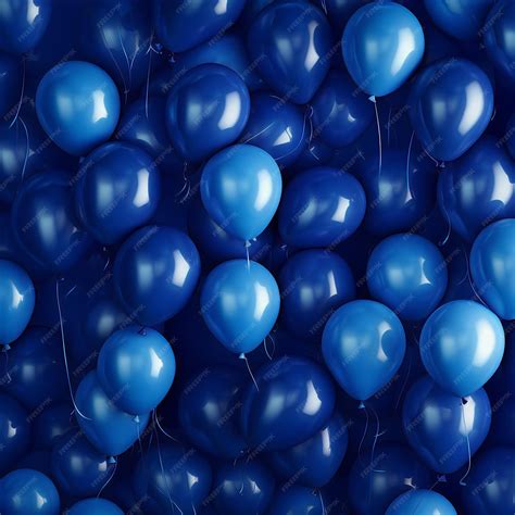 Premium Photo Deep Blue Inflatable Balloons Background