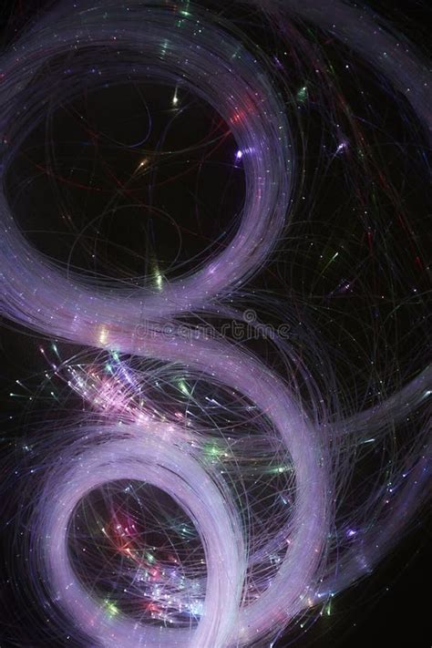 Abstract Background Luminous Swirling Elegant Glowing Sparking Particle Glint Lines Stock