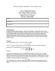 Understanding Rotational Inertia In Physics Lab Experiments Course Hero