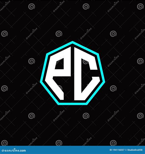 P C Initials Modern Polygon Logo Template Stock Vector Illustration Of Element Font 194116037