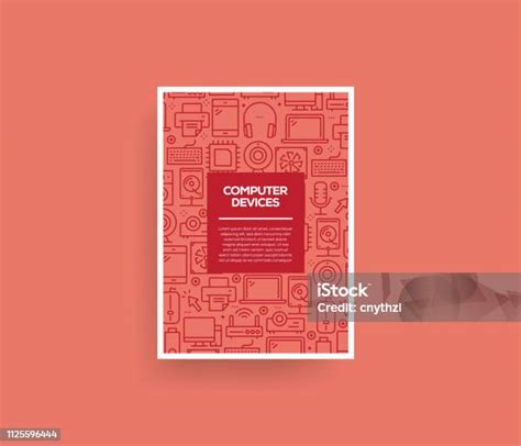 트렌디한 선형 스타일컴퓨터 장치에 대 한 디자인 서식 파일의 요소 집합 선형 아이콘으로 원활한 패턴 관련 컴퓨터 장치벡터 벡터