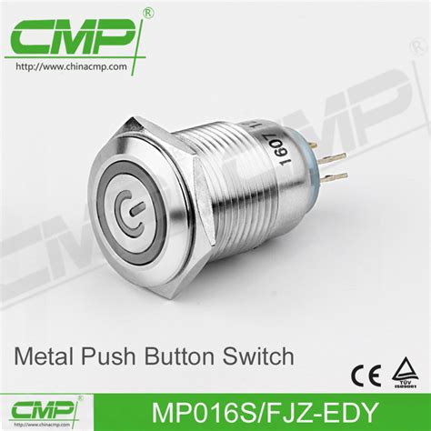 16mm Metal Power Lamp Push Button Switch Switch And Push Button Switch