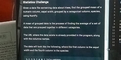 Statistics Challengo Given A Data File StudyX
