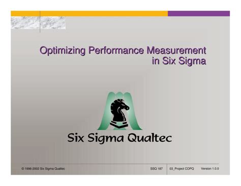 Optimizing Performance Measurement In Six Sigma ISSSP For Lean Six Sigma