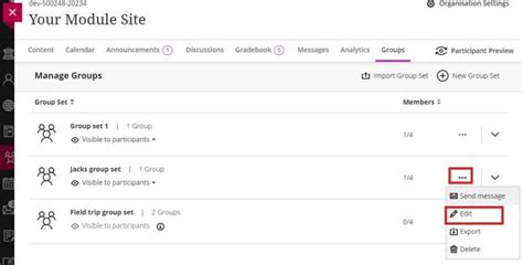 How To Edit A Group Sheffield Hallam University