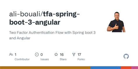 GitHub Ali Bouali Tfa Spring Boot 3 Angular Two Factor