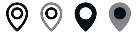 Map Pin Icons Set Location Markers Navigation Symbols Vector Collection Vector Art