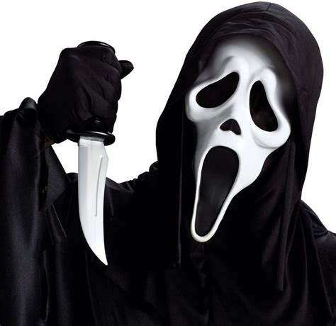 Ghost Face Mask Wknife For Adults Scostumes