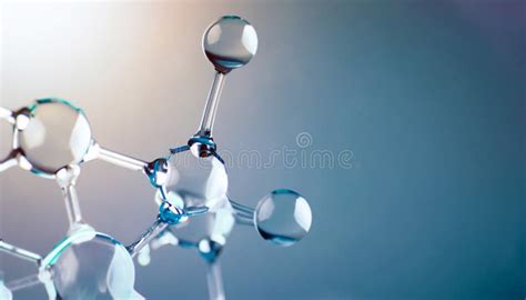 Science Background With Molecula And Atom Model Abstract Molecular Structure Stock Illustration