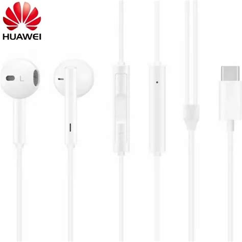 Original Huawei Hi Res Earphone Usb Type C Earpiece Mic Volume Control For Mate Mate Pro
