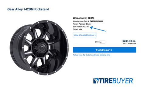 Location Of Bolt Patterns On TireBuyer