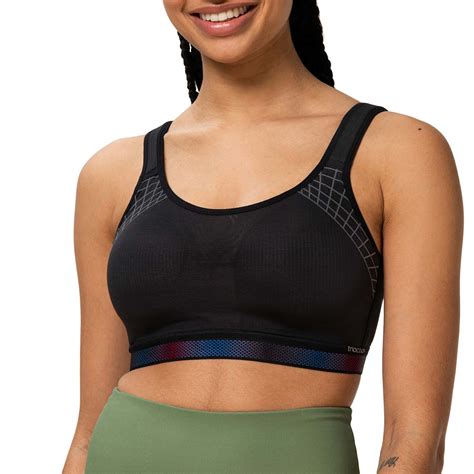 Triumph Womens Triaction Cardio Flow Minimiser Bra Black Size 10e