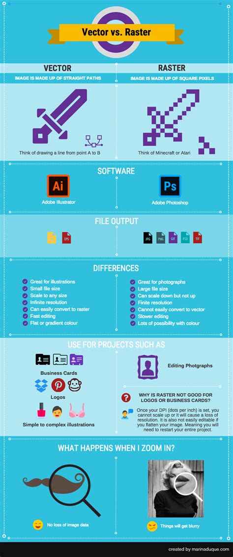 Vector Vs Raster Infographic Marina Duque