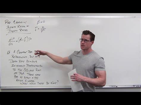 Free Video Birth Rates And Death Rates In Differential Equations From Professor Leonard Class