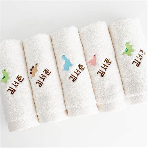 오가닉고리수건 Dino 5종세트 어린이집고리수건 어린이집수건 유치원준비물