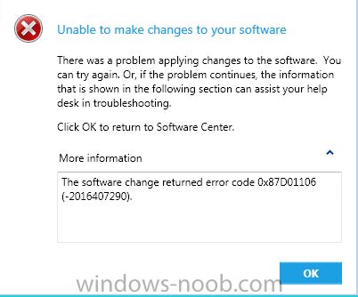 App Deployment Failure Configuration Manager Windows Noob Com