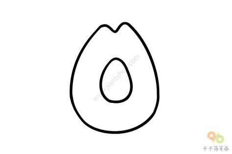 牛油果简笔画图片大全 水果简笔画