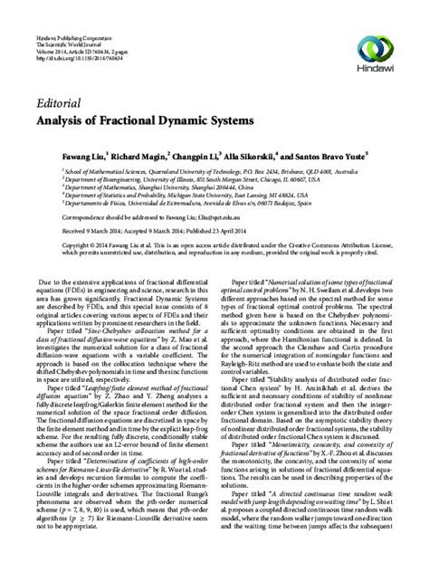 Pdf Analysis Of Fractional Dynamic Systems