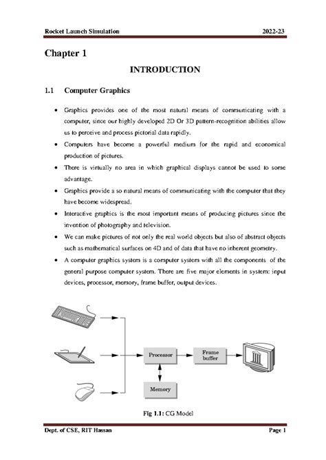Rocket Launcher Using Opengl Chapter 1 Introduction 1 Computer