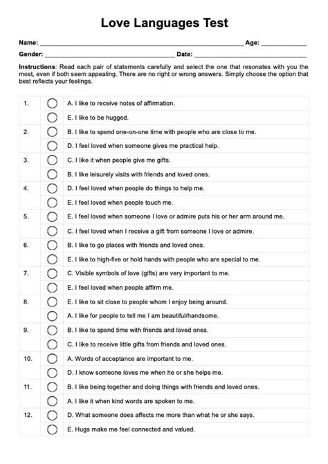 Love Language Test Long Distance