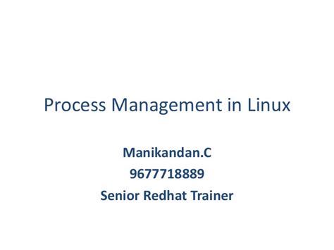 Process Management In Linux
