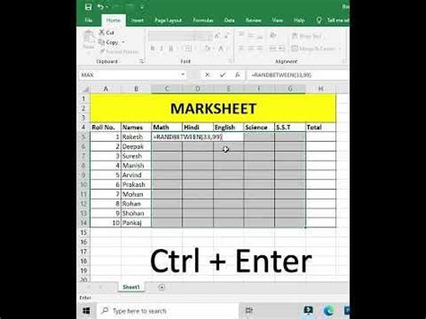 Excel Marksheet Tips And Trick Know Every New Excel Users Exceltipsandtricks Technicalcomputer