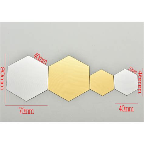 12ชิ้น3d กระจกหกเหลี่ยมไวนิลที่ถอดออกได้สติ๊กเกอร์ผนังรูปลอกตกแต่งบ้านศิลปะ Diy Mangosorangee