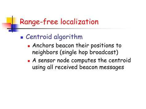 Ppt Range Based And Range Free Localization Schemes For Sensor