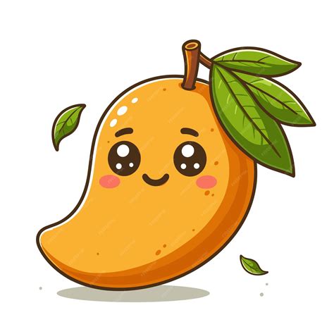 Premium Vector Funny Mango Character Cartoon Illustration