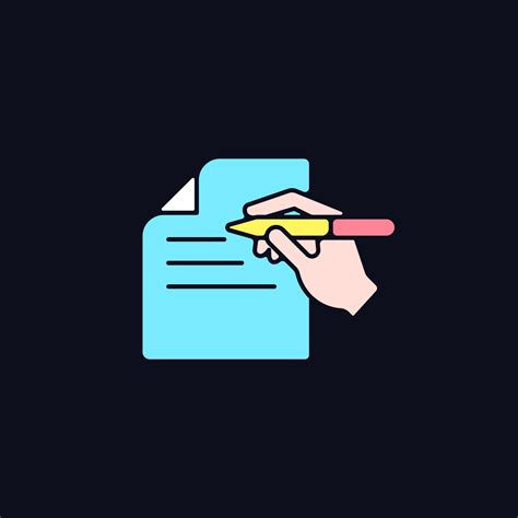 Written Communication RGB Color Icon For Dark Theme 3485769 Vector Art
