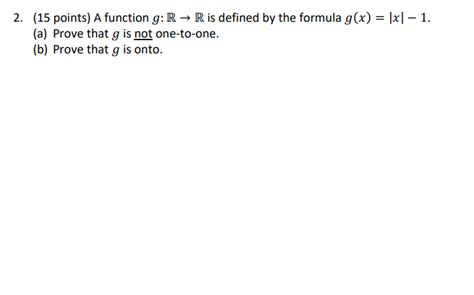 Solved 2 15 Points A Function G RR Is Defined By The Chegg Com