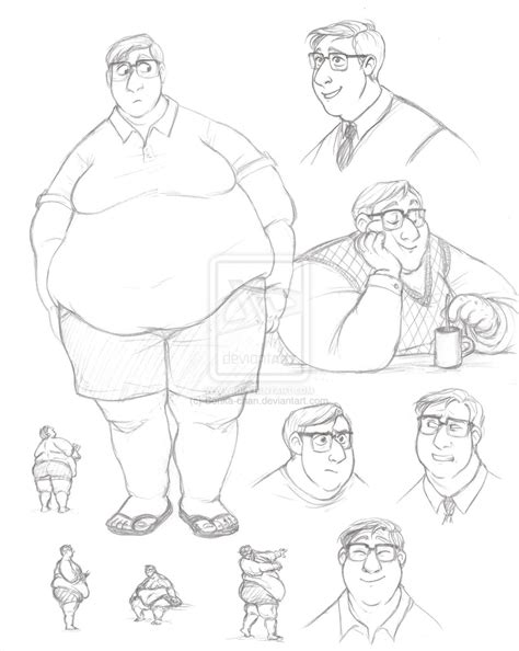 Как нарисовать толстого человека