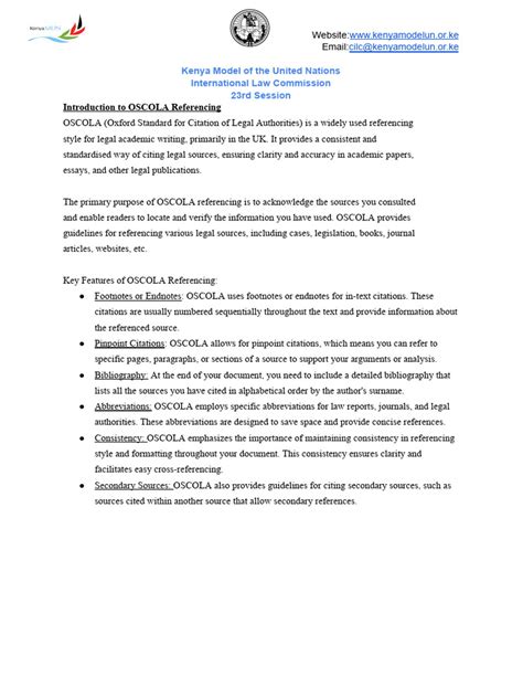Oscola Referencing Pdf Citation Written Communication