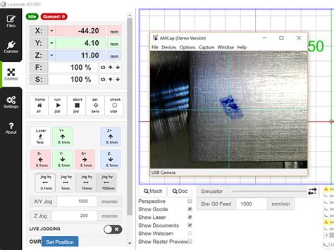 No More Trying To Set Workpiece Reference By Eye Laserweb Cncweb