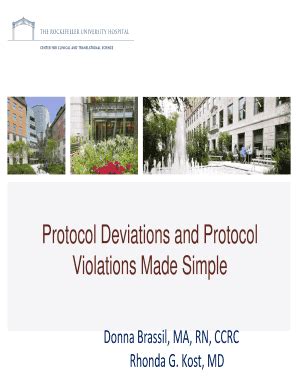 Fillable Online Protocol Deviations And Protocol Fax Email Print PdfFiller