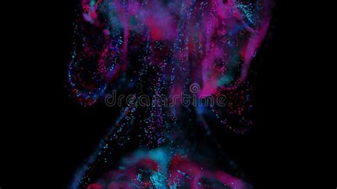 3d Rendering Of A Multicolored Vibrant Abstract Cloud Of Particles In Space Stock Illustration