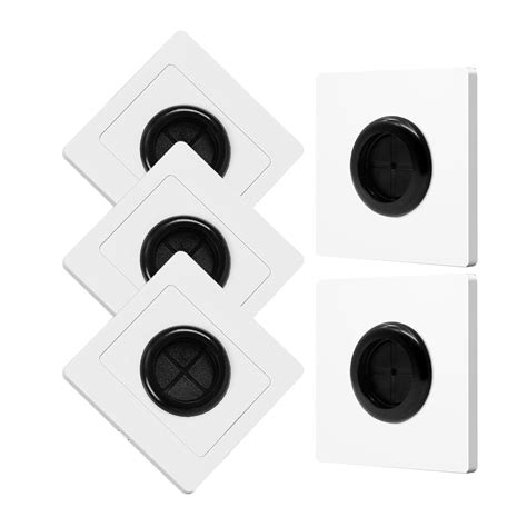 5 Pcs Threaded Socket Plate With Hole Cable Outlet Cover Wall Plate