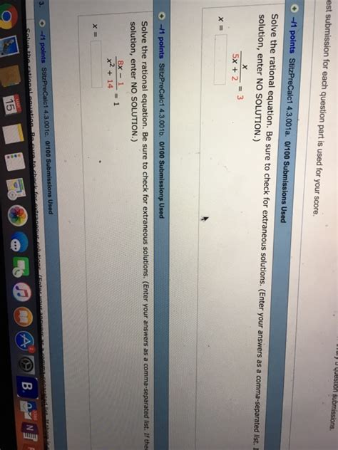 Solved Solve The Rational Equation Be Sure To Check For