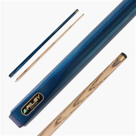 Riley Metallic Blue Butt 2 Piece Ash Snooker And Pool Cue 9 5mm Tip