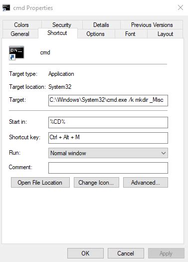 Cmd When Using Keyboard Shortcut Command Is Being Invoked From Cwindowssystem32 Instead