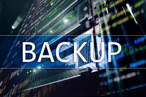 Premium Photo Backup Button On Modern Server Room Background Data