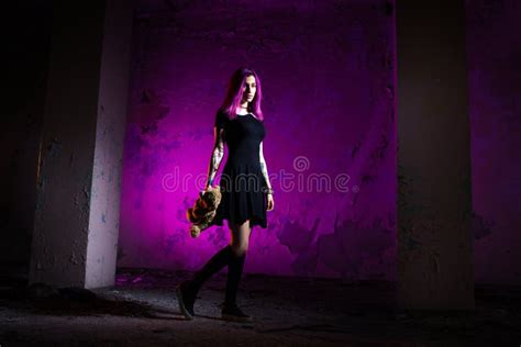 Girl In An Abandoned Building Stock Image Image Of Makeup Beauty