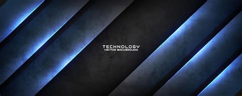 Premium Vector 3d Black Techno Abstract Background Overlap Layer On