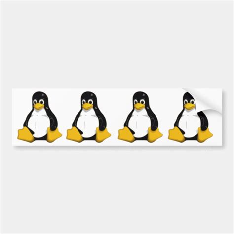 Tux The Linux Logo Penguin Bumper Sticker Zazzle