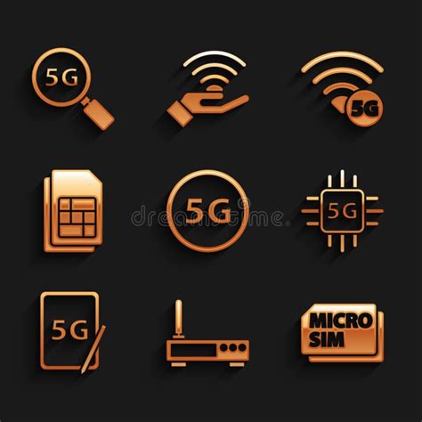 Set G Network Router And Wi Fi Signal Micro Sim Card Processor Graphic Tablet With Card