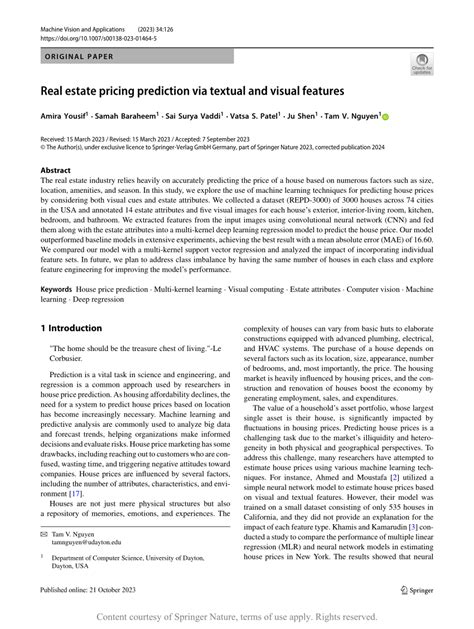 real estate pricing prediction via textual and visual features